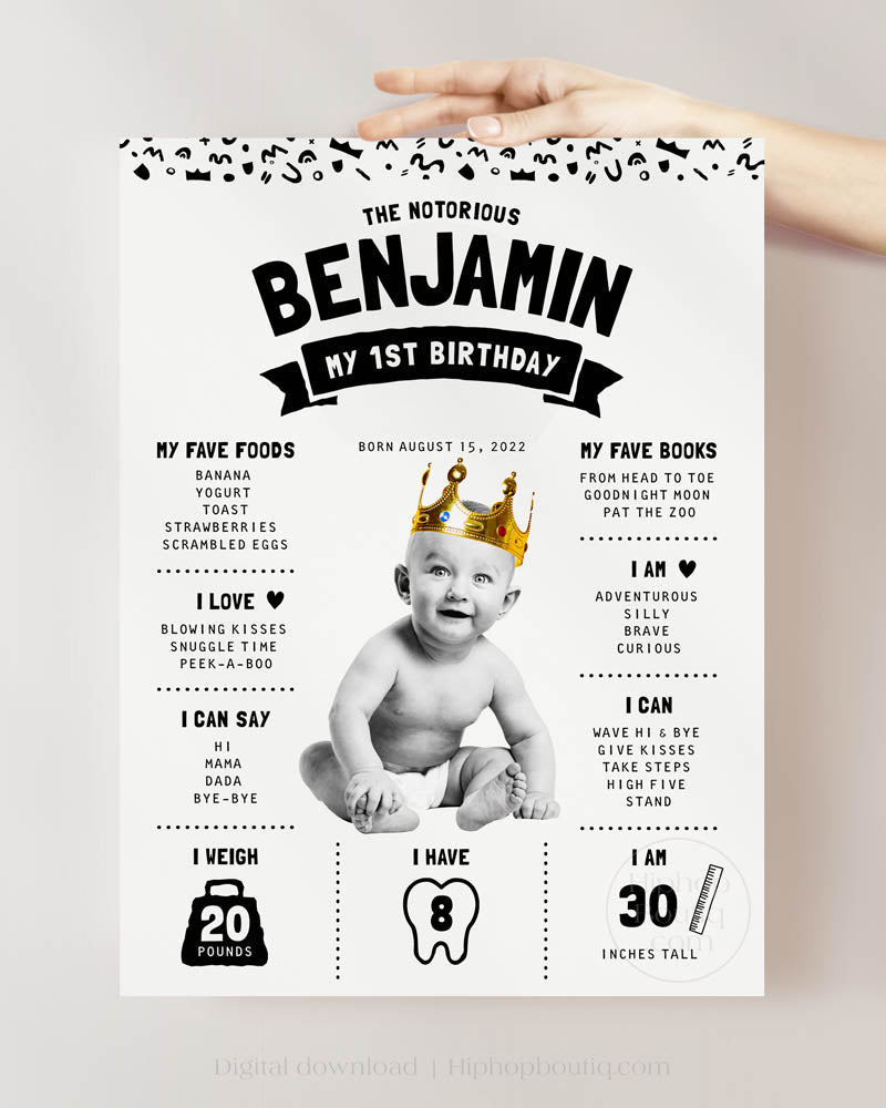 The Notorious One Birthday Milestone Sign – HiphopBoutiq