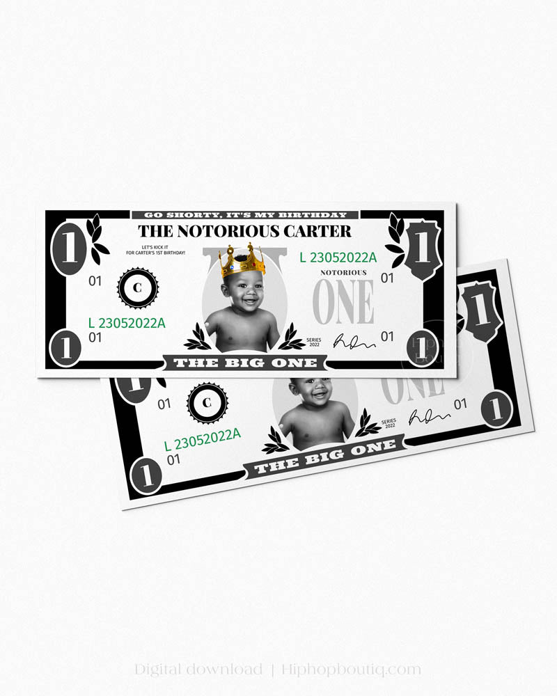 The Big One 1st Birthday Dollar Bill – HiphopBoutiq