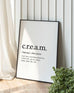 Cream Rap Definition Poster – HiphopBoutiq